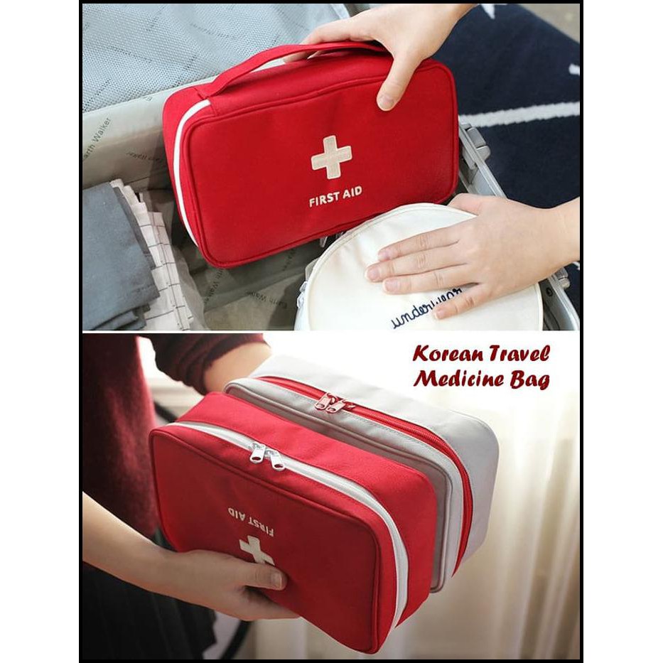 Jual GRATIS ONGKIR KOREAN TRAVEL MEDICINE BAG (TAS UNTUK TEMPAT OBAT, COCOK UTK TRAVELING ...