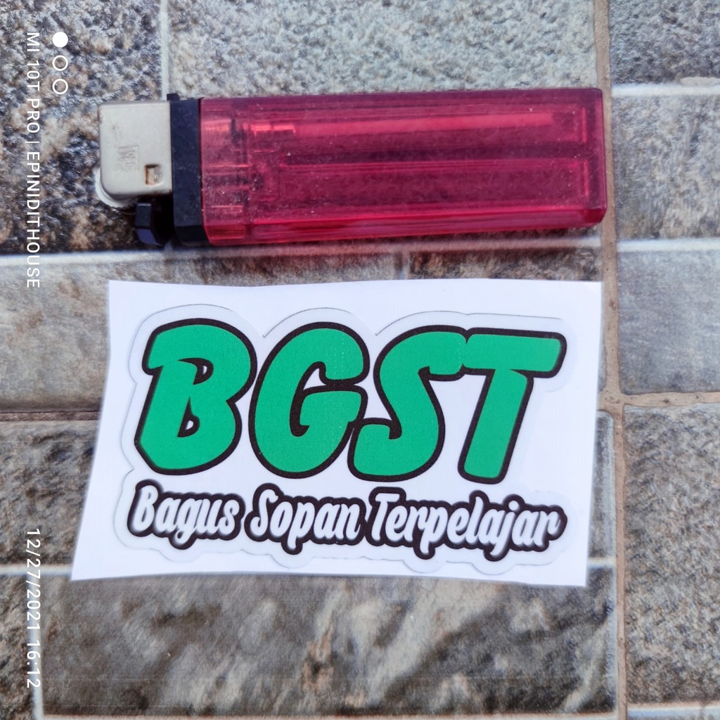Jual Stiker Vinyl Singkatan BGST Bagus Sopan Kata Lucu Nyleneh Humor ...