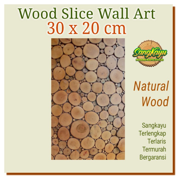 Jual Wood wall art hiasan dinding kayu 30x20 bkn wallpaper dekorasi ...