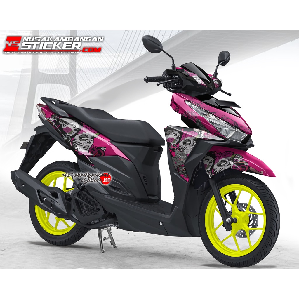 Jual Decal Stiker Motor Honda Vario 150 Full Body Lady Rose Pink Racing ...