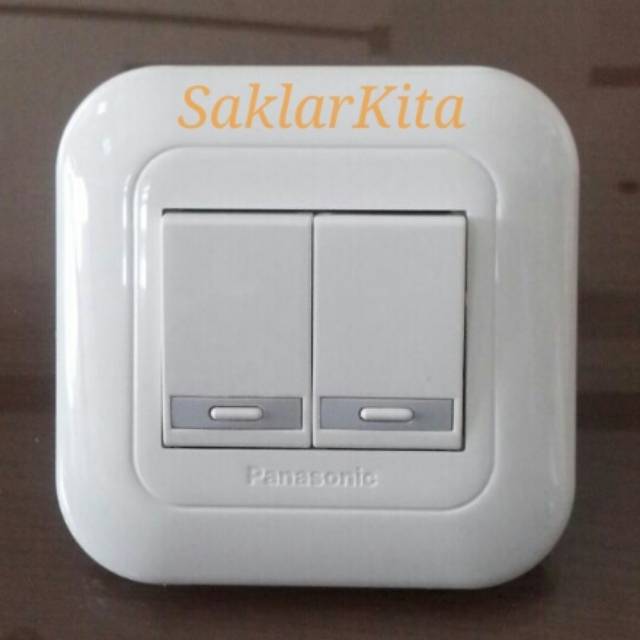 Jual Panasonic Saklar 2 Gang White Wide Serries | Shopee Indonesia
