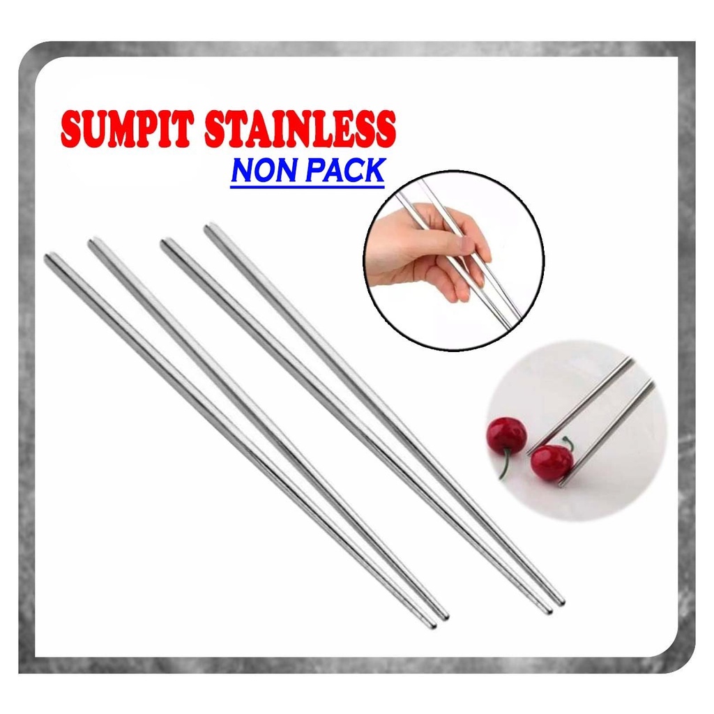 Jual Sumpit Stainless Polos | Shopee Indonesia