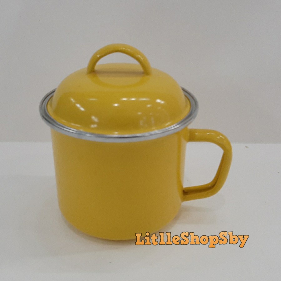 Jual Cangkir Mug Gelas enamel 12cm kuning | Shopee Indonesia