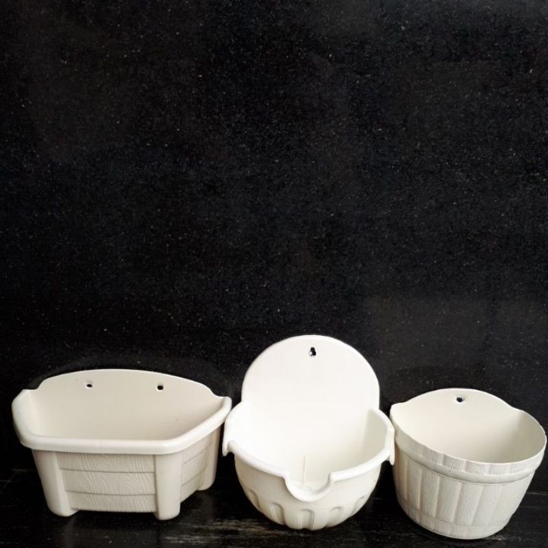 Jual Pot tembok/pot dinding putih HW/hokie star | Shopee Indonesia