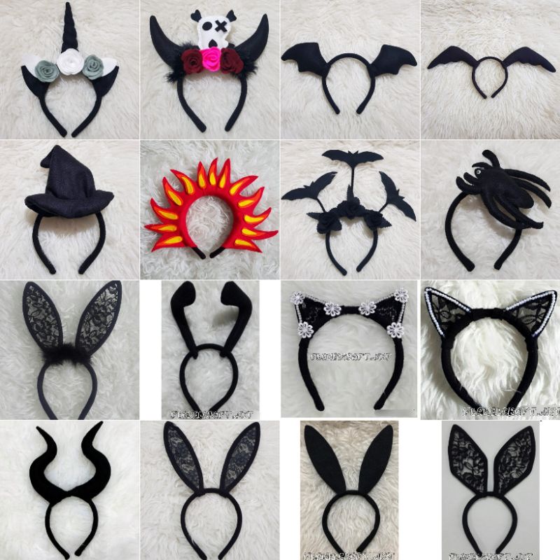 Jual Halloween party bando flanel pesta halloween cosplay spooky bando ...