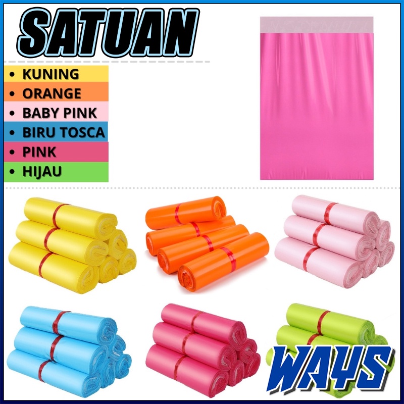 Jual [Z181] SATUAN Polymailer Polimer Plastik Warna Packing Pack Paket ...