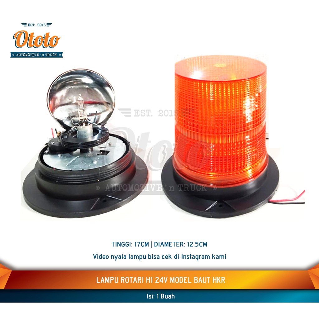 Jual Lampu Rotari H1 24V Model Baut HKR - Rotary Lamp | Shopee Indonesia
