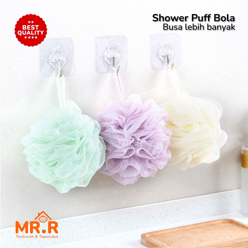 Jual Spons Mandi Bola Jaring Busa Shower Puff Premium Bath Sponge Ball ...