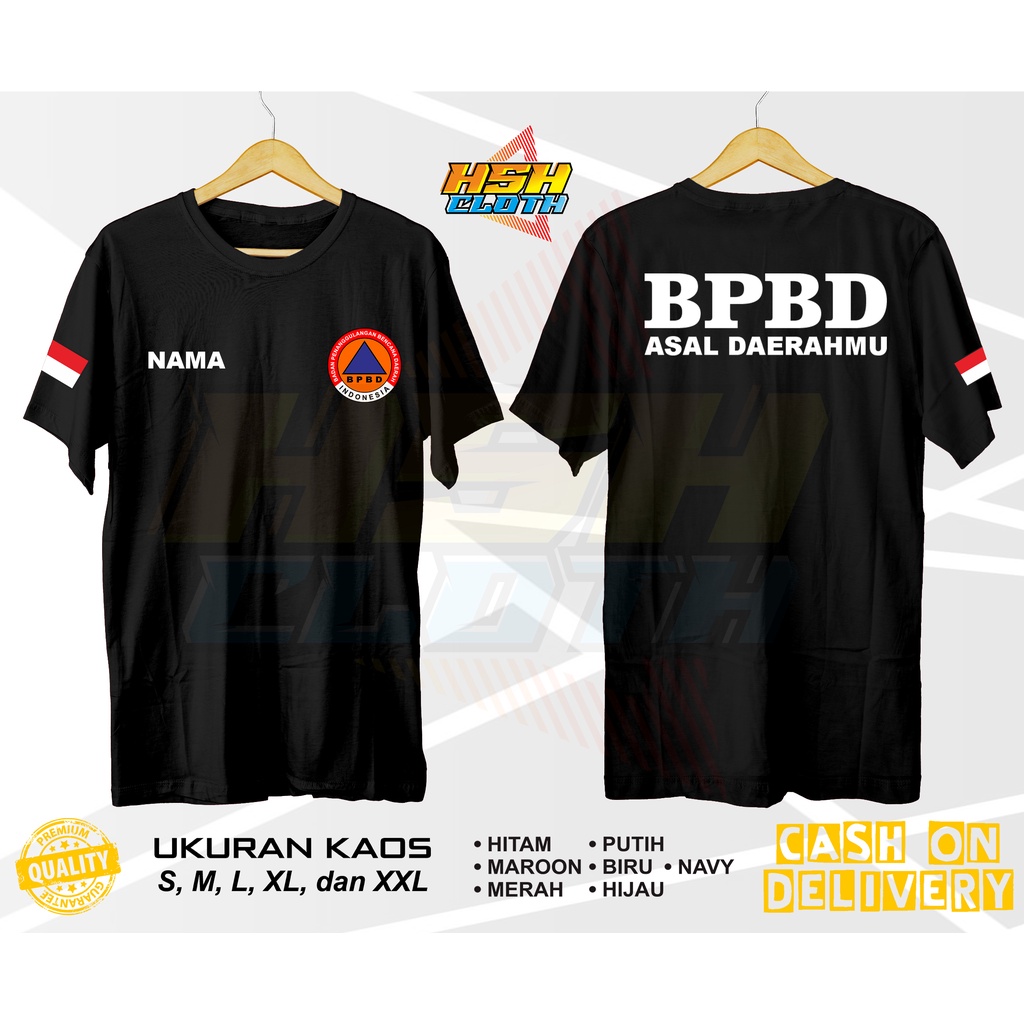 Jual Baju Kaos Distro BPBD custom NAMA DAERAH dan Nama Badan ...