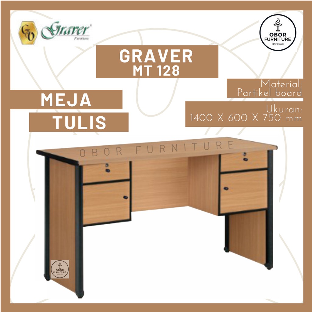 Jual Meja Tulis Kantor MT 128 Graver | Shopee Indonesia