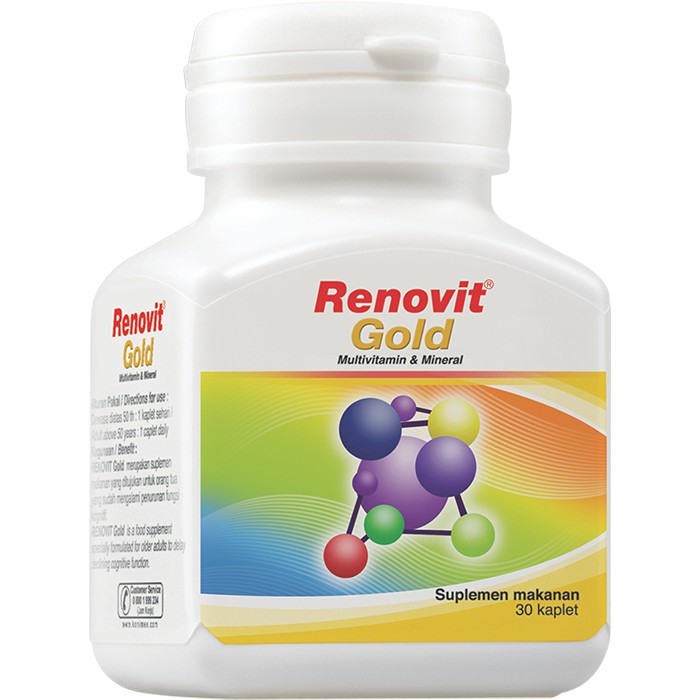 Jual Renovit Gold Multivitamin & Mineral Botol 30 | Shopee Indonesia