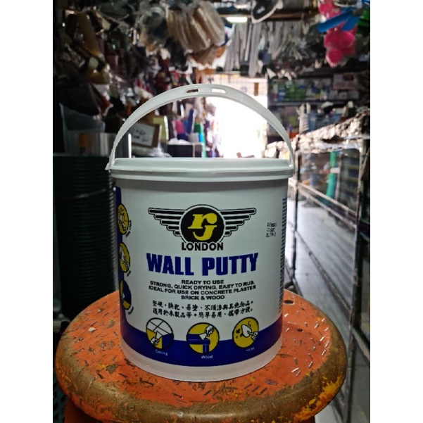 Jual Dempul Tembok RJ London Wall Putty 5 Kg / Galon / Plamir Tembok ...