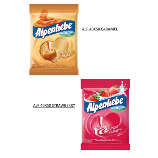 Jual Permen Alpenliebe Karamel dan Strawberry 125 gr isi 50 pcs ...
