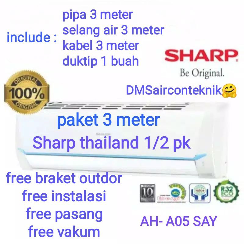 Jual AC split sharp thailand 1/2pk 05SAY | Shopee Indonesia