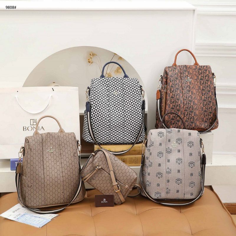 Jual RESTOK BONIA Backpack Bag 2 In 1 #9808 Free Paperbag | Shopee ...