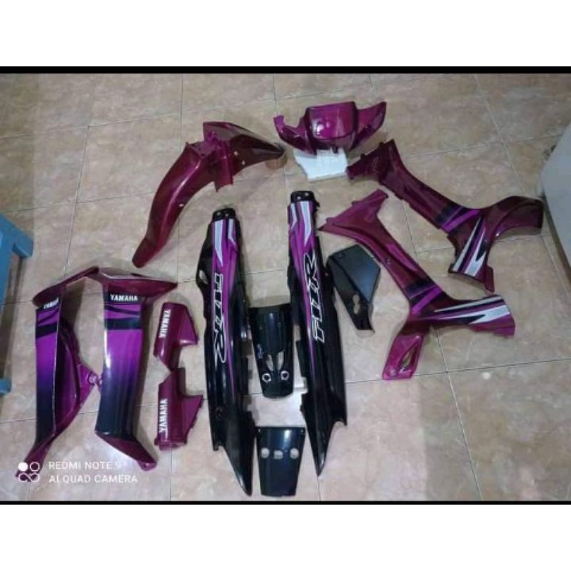 Jual FULLSET BODY HALUS FIZ R ungu HITAM BODYSET FIZ R custom ungu ...