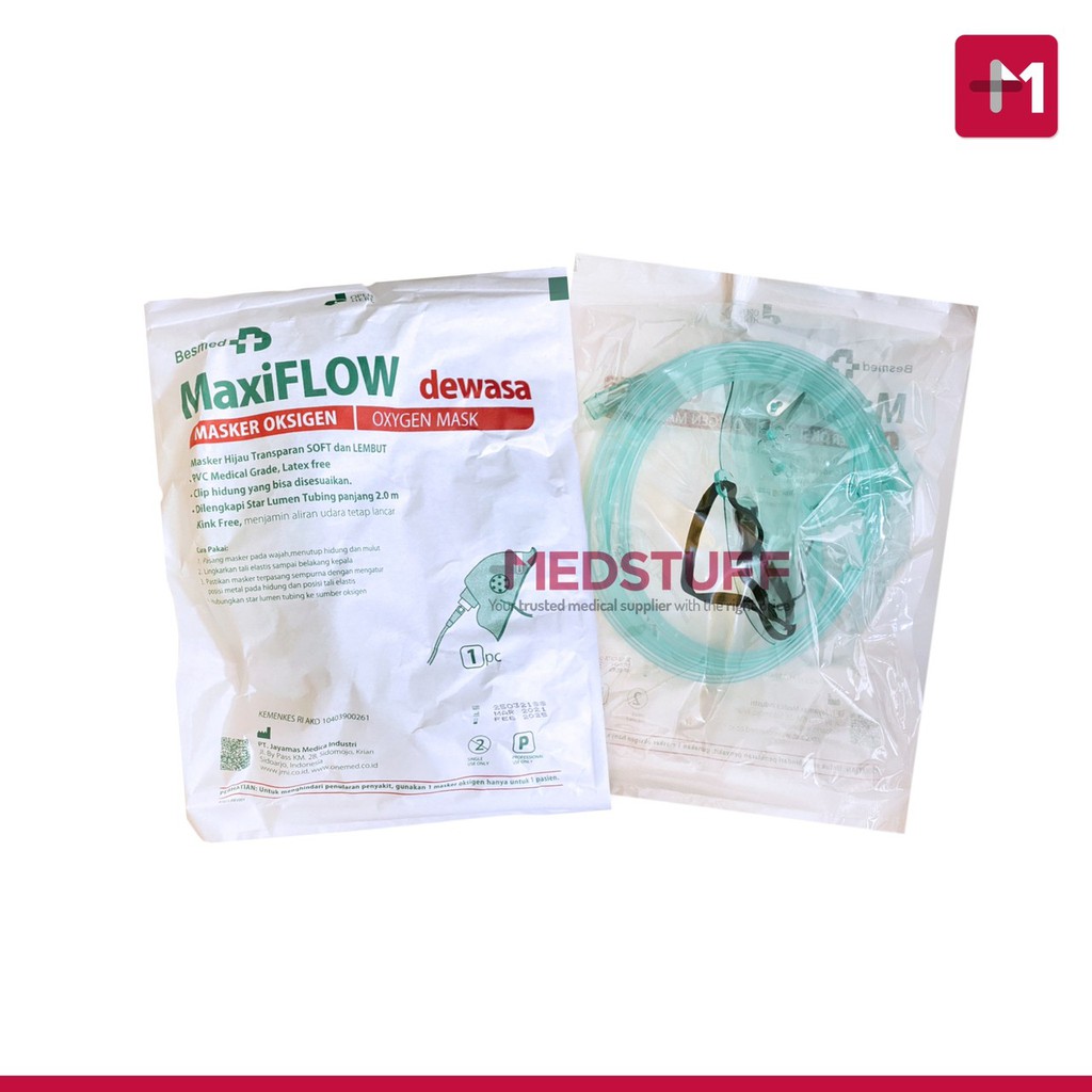 Jual Maxiflow Masker Oksigen Simple Face Mask Oxygen Mask | Shopee ...