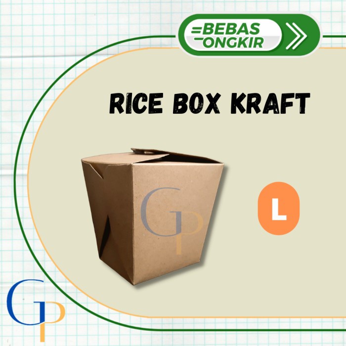 Jual Rice Box Kraft Ukuran L/ Foodpail Ukuran L | Shopee Indonesia