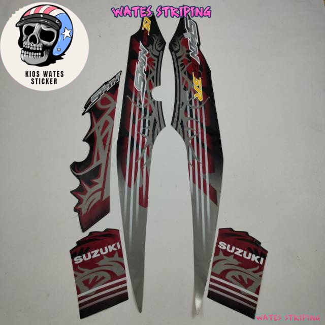 Jual Striping Decal Polet Sticker Suzuki spin sr 125 2012 hitam full ...