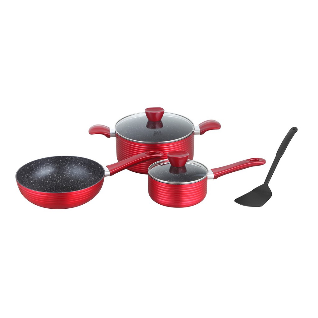Jual Set Perlengkapan masak Vicenza V833 Warna Hijau Panci Ulir 24cm ...