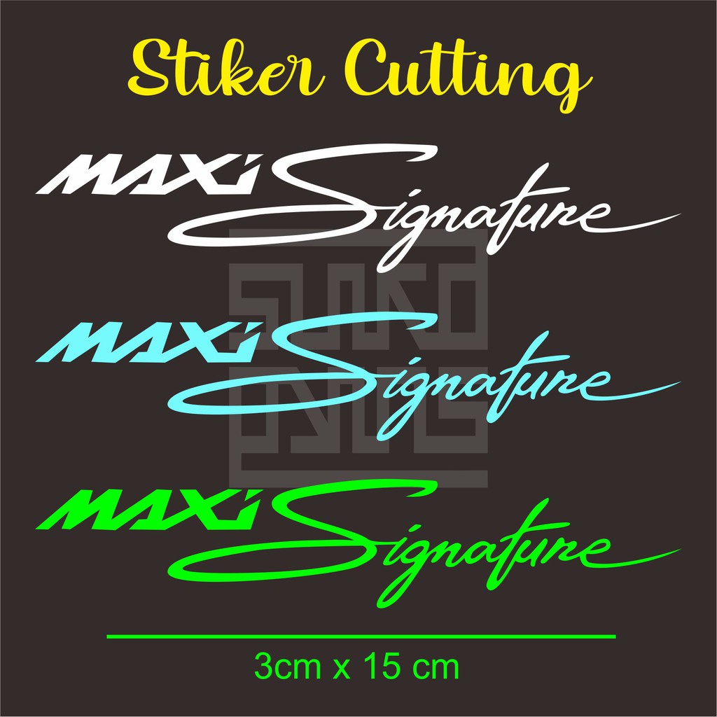 Jual STIKER CUTTING MAXI SIGNATURE AEROX LEXI Nmax Xmax Yamaha (TERBAIK ...