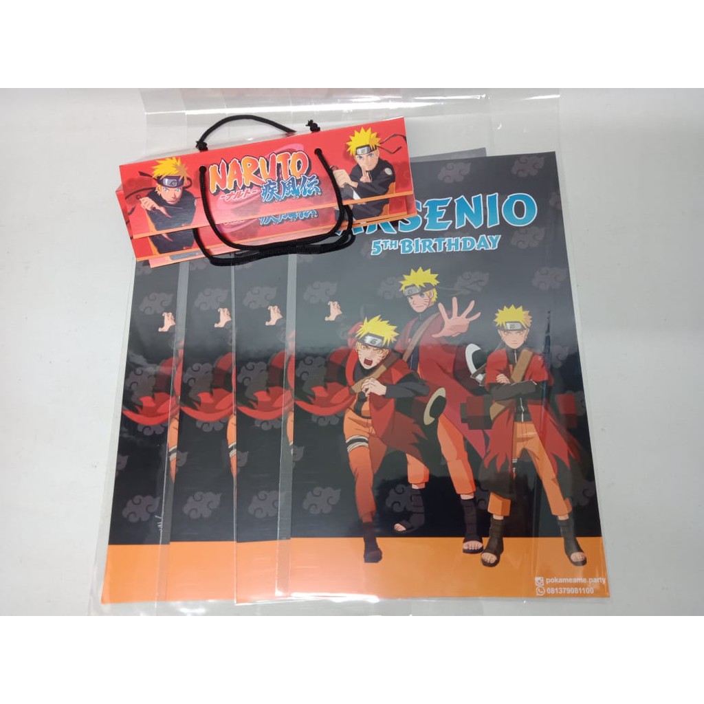 Jual plastik snack naruto / kantong bingkisan snack naruto / plastik ...