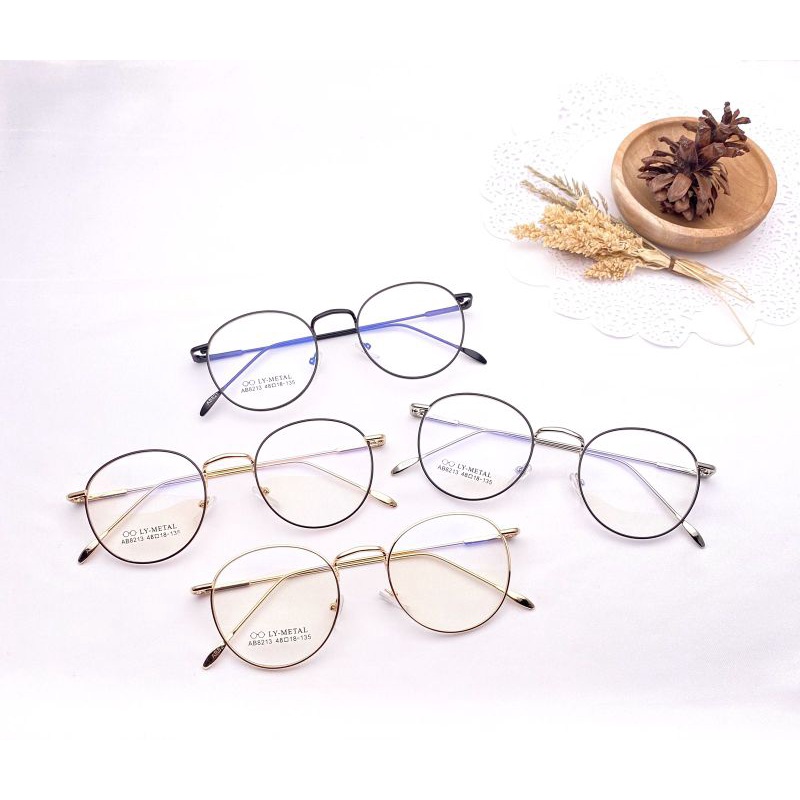 Jual kacamata besi bentuk oval untuk wanita dan pria bisa pakai | Shopee Indonesia