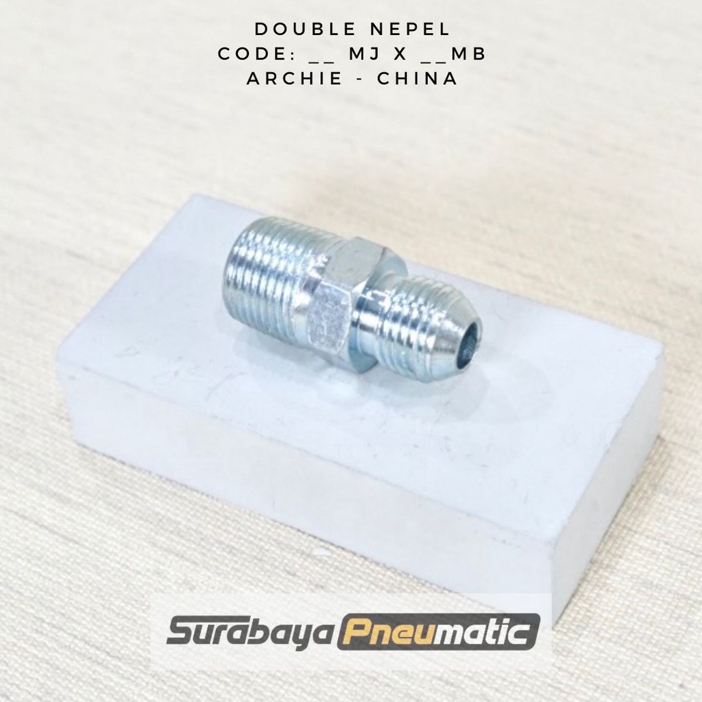 Jual Double Nepel 04 MJ x 04 MB – Drat 1/4” MJ X 1/4” MB | Shopee Indonesia