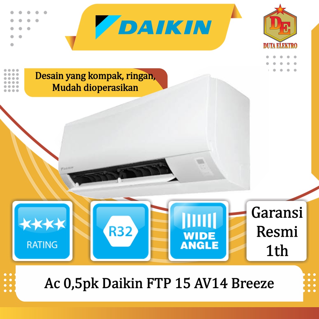 Jual AC 0,5pk Daikin STP 15 AV 14 Breeze 390 Watt | Shopee Indonesia