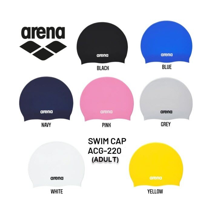 Jual Arena Swim Cap ACG-220 / AS5SSC14UZ Topi Renang Dewasa | Shopee ...