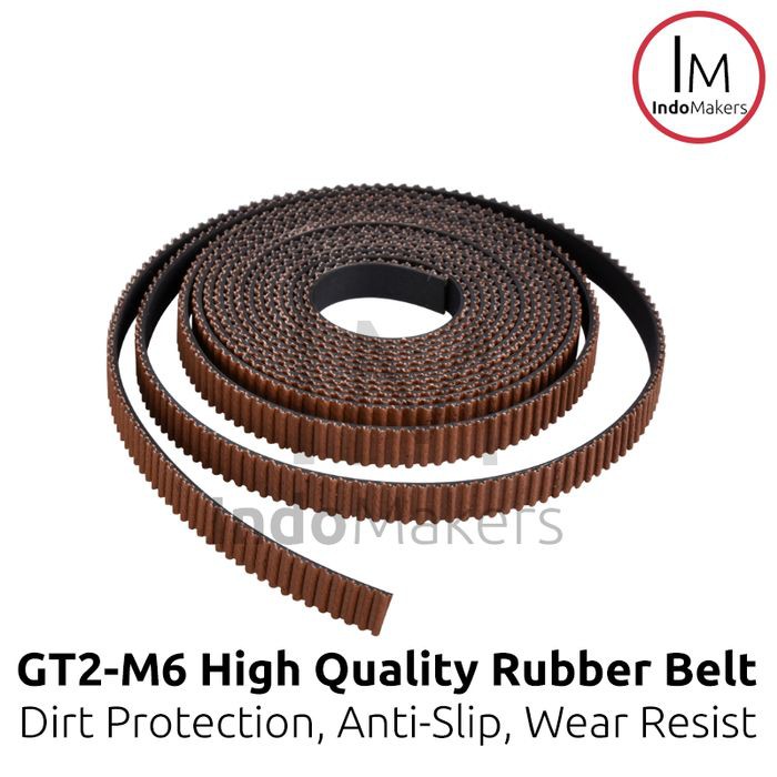 Jual High Quality GT2 Timing Belt GT2 M6 Belt Pitch 2mm Width 6mm ...