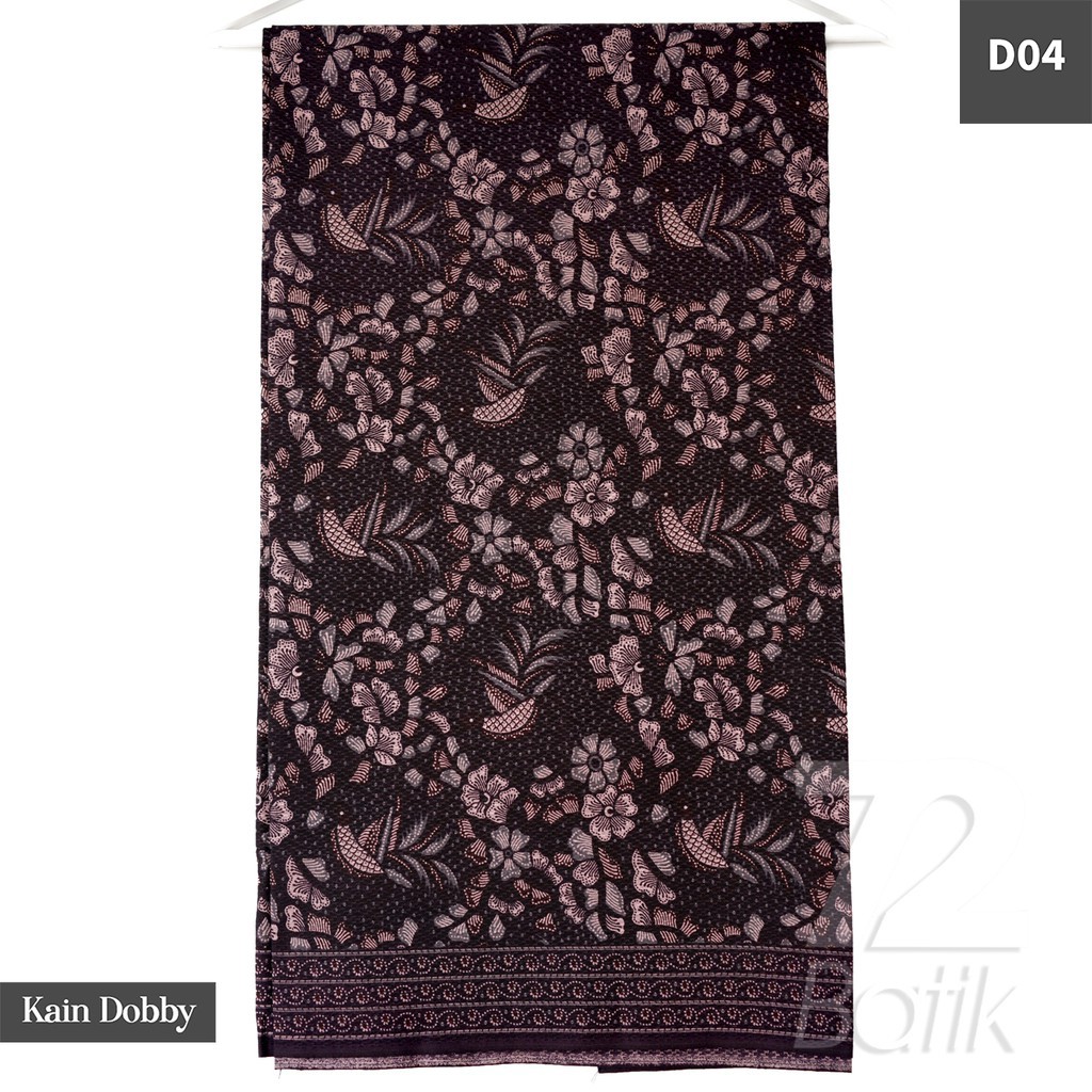 Jual KAIN BATIK PREMIUM Dobby Motif Burung Kembang Warna Hitam Item Ireng Black Coklat Doby ...