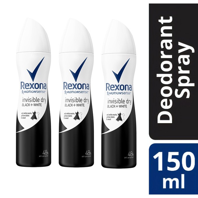 Jual Rexona Women Deodorant Anti-Perspirant Spray Invisible Dry 150Ml ...