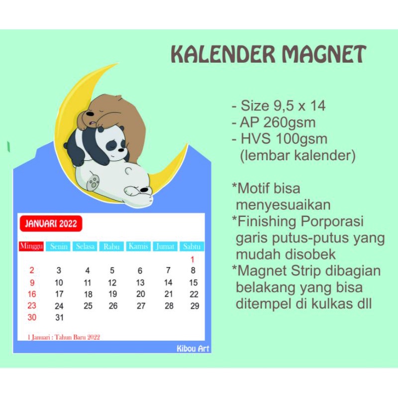 Jual Kalender Magnet Mini | Shopee Indonesia
