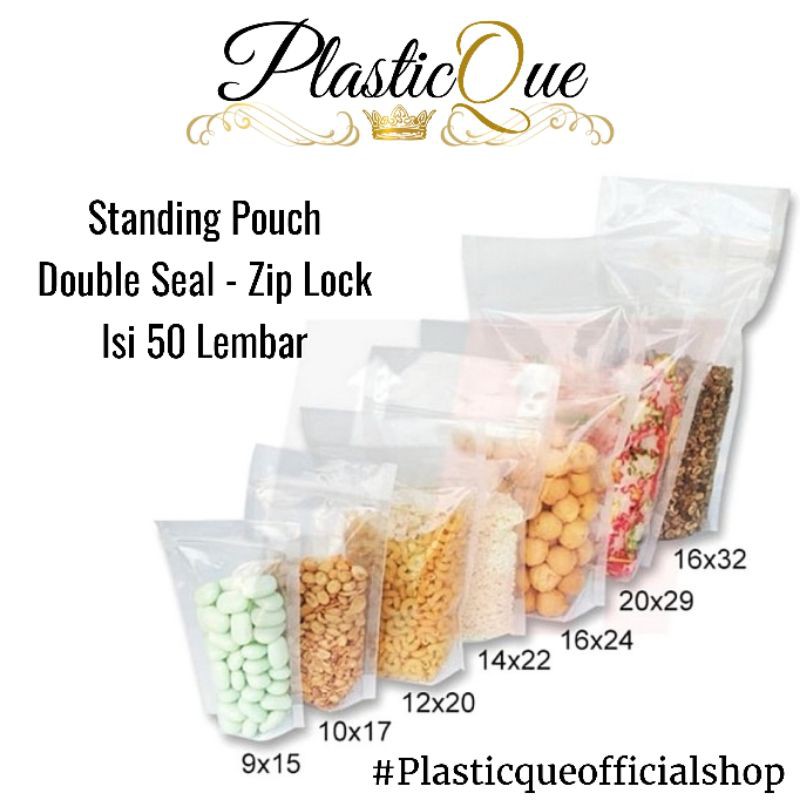 Jual STANDING POUCH 9X15 10X17 12X20 14X22 16X24 16X32 20X29 CM 9X15CM ...