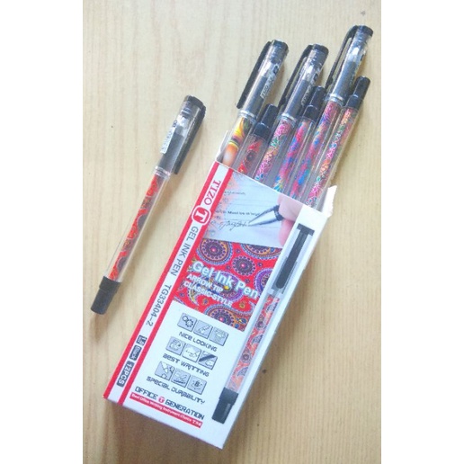 Jual Gel Ink Pen (Pena tinta hitam tebal bagus) | Shopee Indonesia