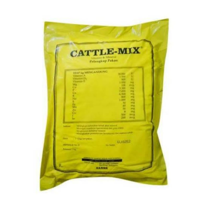 Jual cattle mix 1 kg - premix vitamin dan mineral untuk sapi potong ...