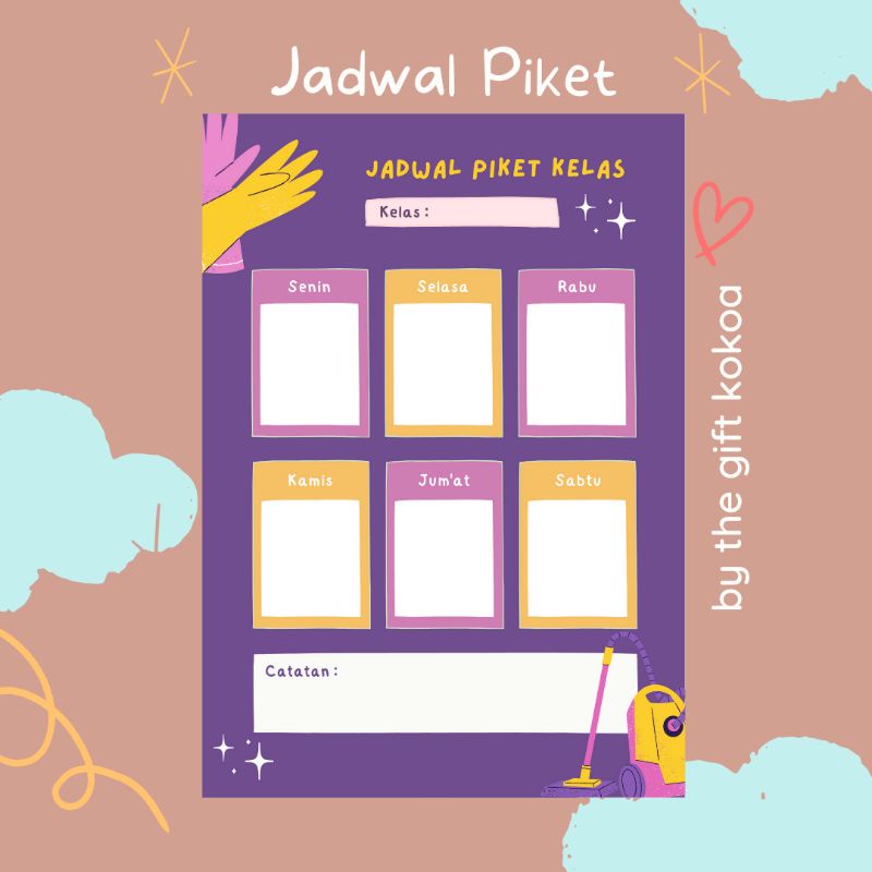 Jual Jadwal Piket / Picket Schedule | Shopee Indonesia