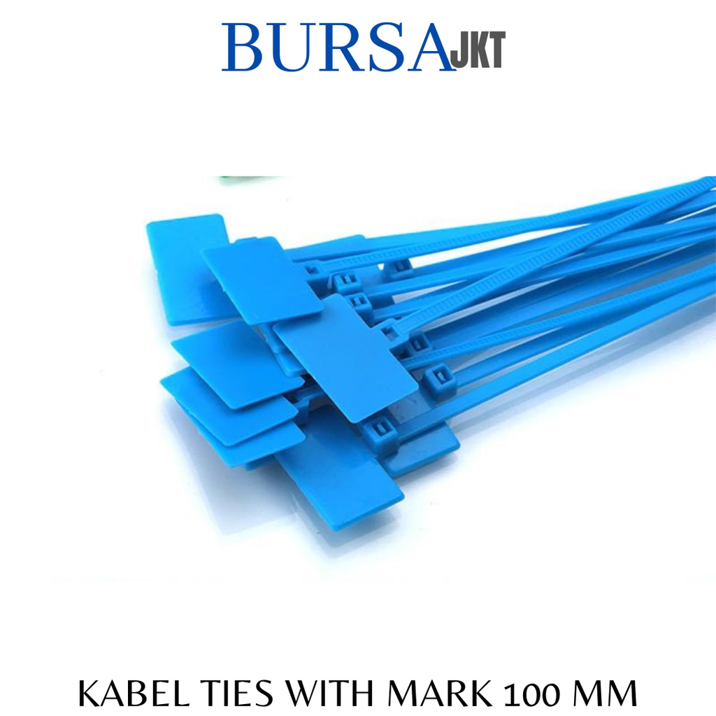 Jual KABEL TIES TIE MARKING PENGIKAT KABEL DENGAN TAG 100 MM | Shopee ...