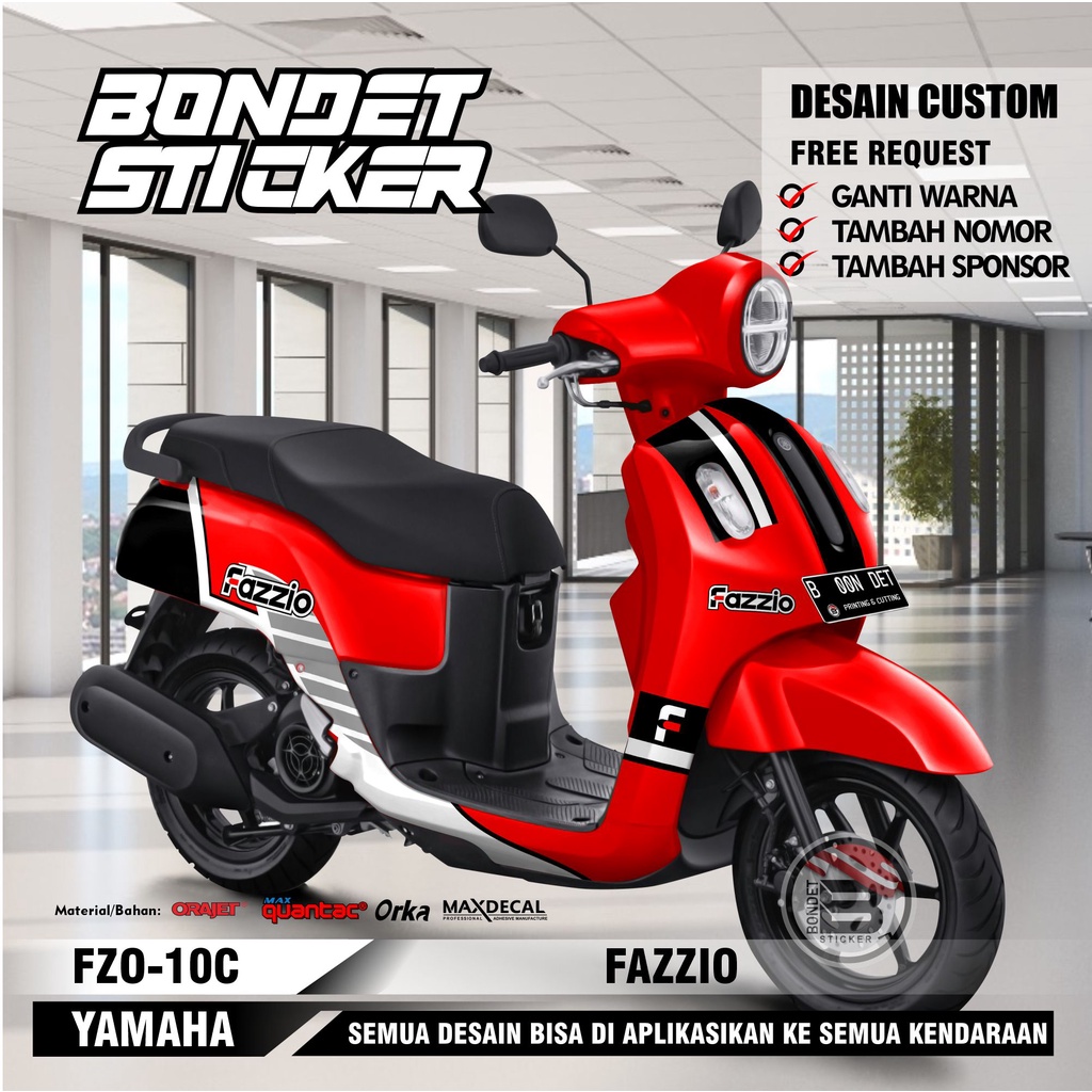 Jual STICKER MOTOR - DECAL YAMAHA FAZZIO FULL BODY KODE FZO-10C ...