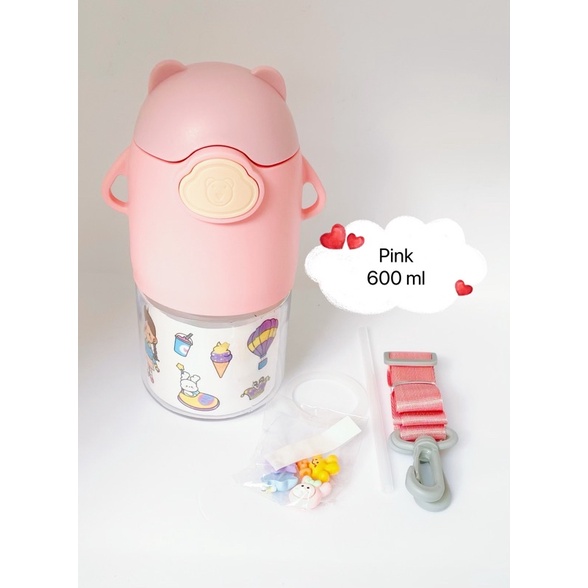 Jual BOTOL MINUM LUCU BOTOL PASTEL 600ML FREE STIKER 2D&3D | Shopee ...