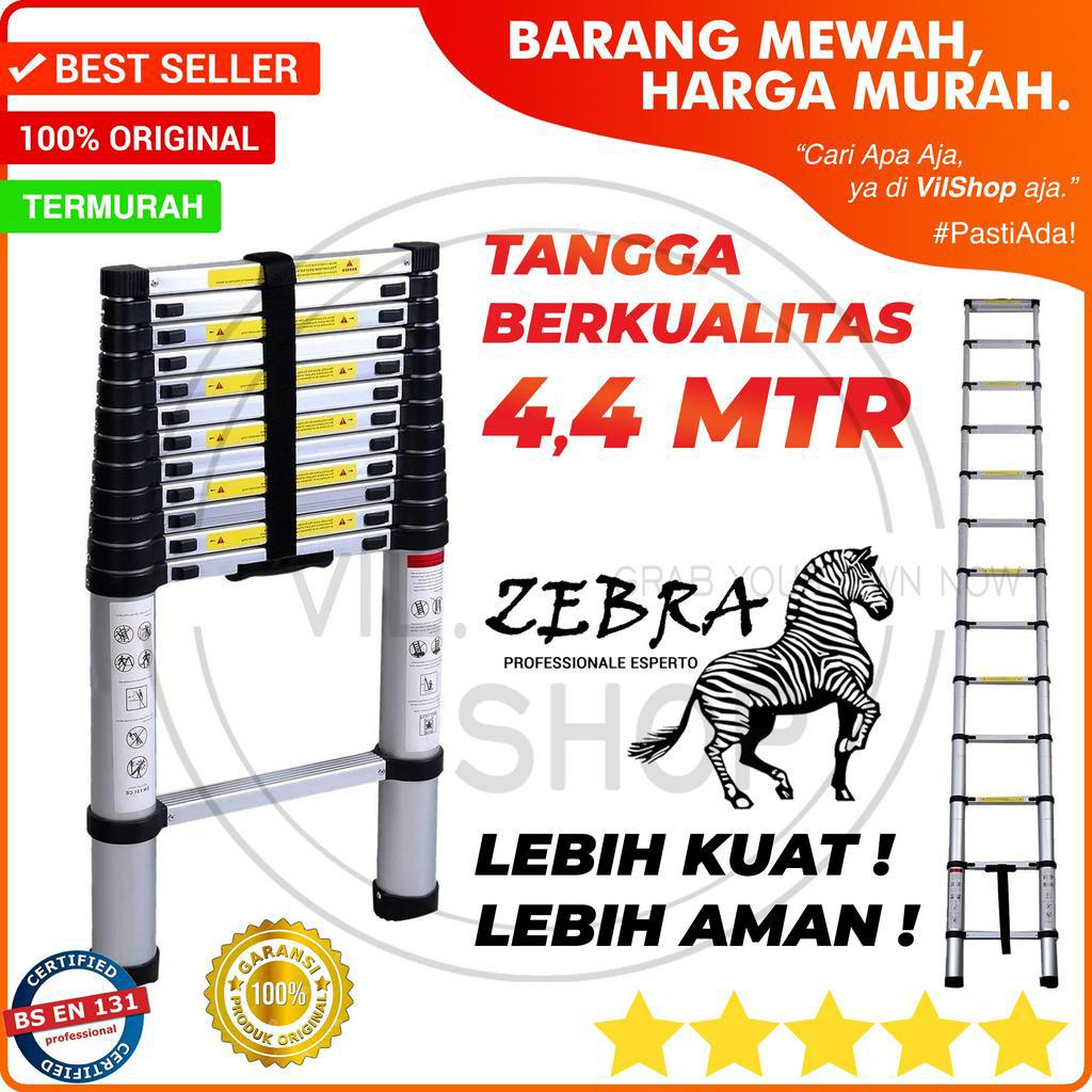 Jual TANGGA TELESKOPIK 4,4 METER ZEBRA PREMIUM KUAT AMAN BAGUS ...