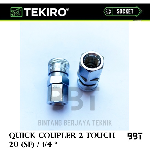 Jual Tekiro Coupler SF20 Two Touch / SF 20 / Kopler Drat Dalam 1/4 ...