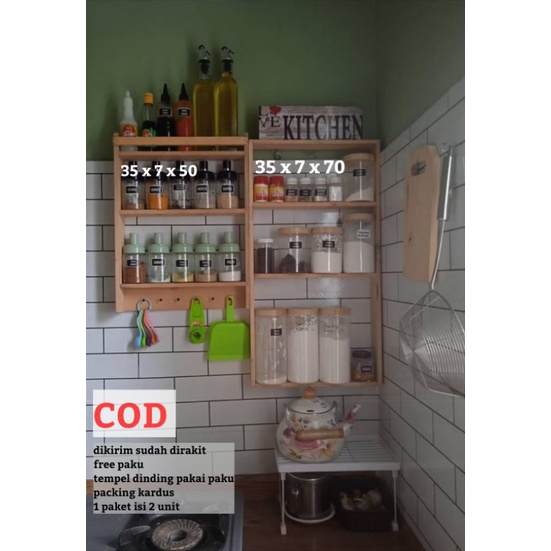 Jual [ PROMO ] RAK BUMBU DINDING / RAK BUMBU TEMPEL DINDING / RAK BUMBU ...