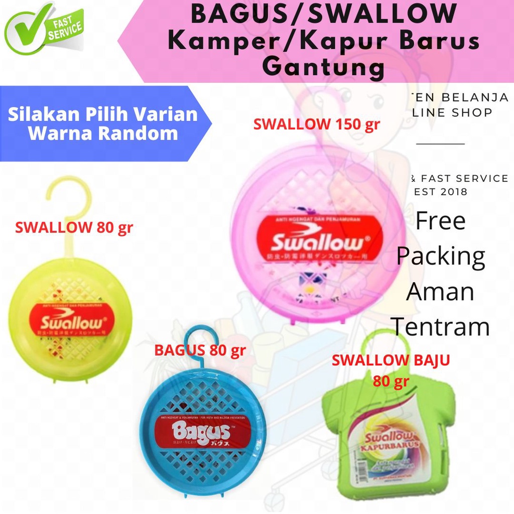 Jual SWALLOW BAGUS Kamper Kapur Barus Gantung Toilet Lemari Pakaian Rak ...