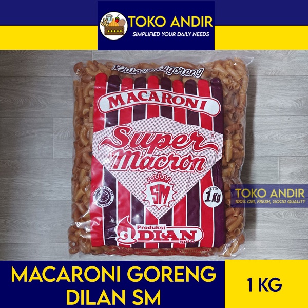 Jual Makaroni/Makroni Mentah Dilan Super Macaroon 1kg (Khusus Digoreng ...