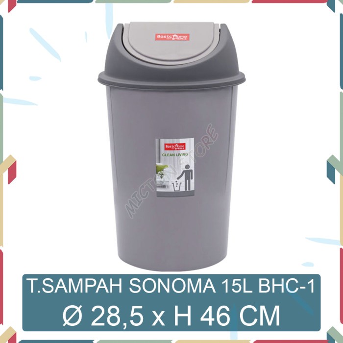 Jual MICTON Lion Star Basic Home Tempat Sampah Sonoma 15 Liter BHC-1 2 | Shopee Indonesia