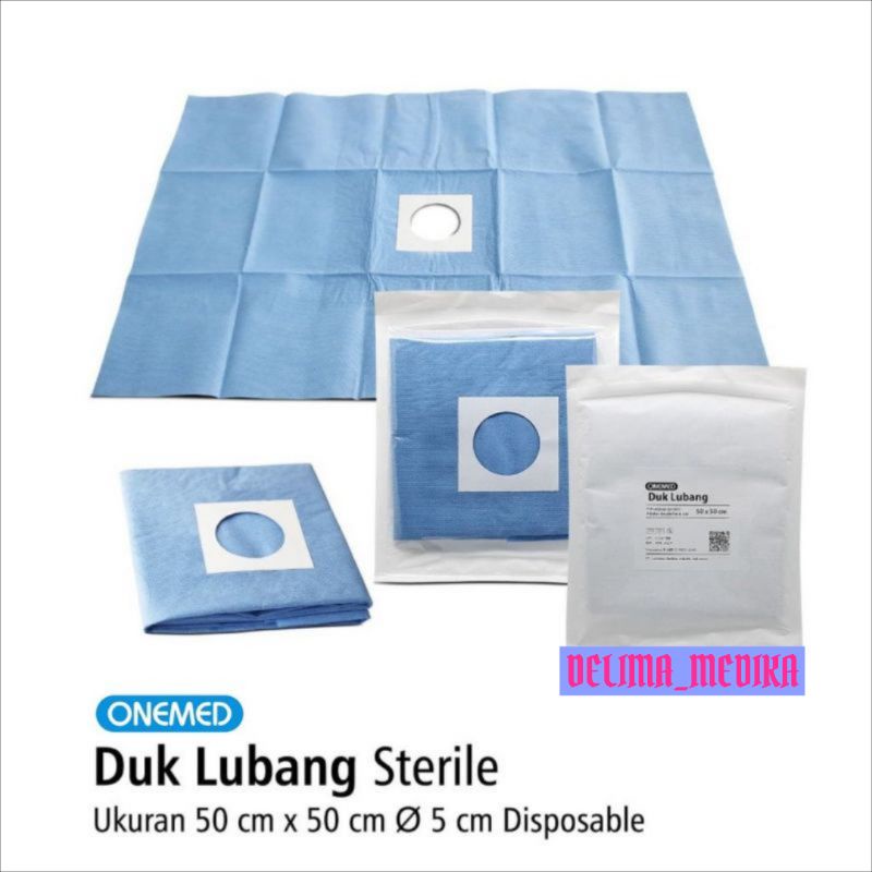 Jual Duk Steril Lubang 50cm x 50cm Onemed / Doek Bolong 50cm x 50cm ...