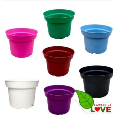 Jual Pot Bunga Kopeng 17 Hitam Hijau Pink Biru Ungu Pot Bunga Plastik ...