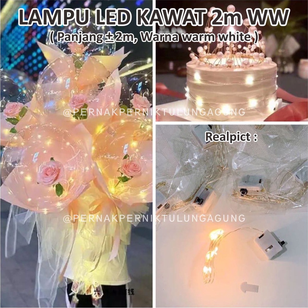 Jual Lampu Tumblr LED Kawat 2m Warm White - Lampu Tumblr Baterai ...